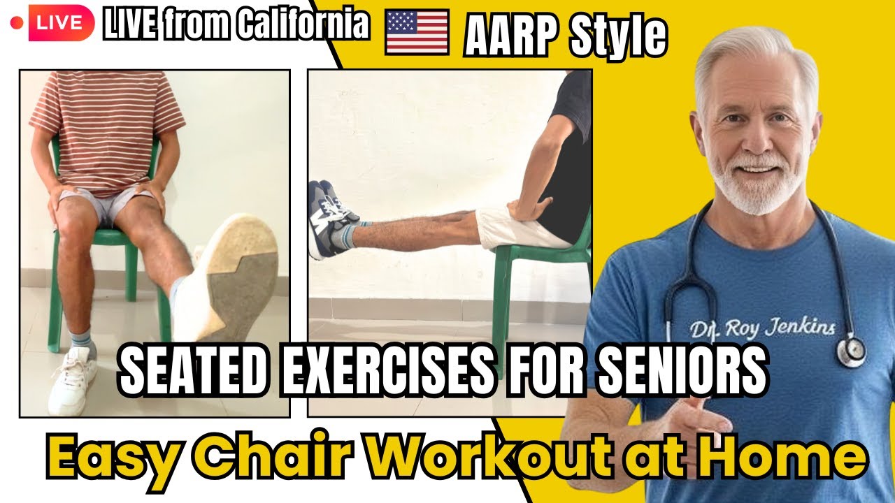 10 Minute Seated Exercises for Seniors | Easy Chair Workout at Home ...