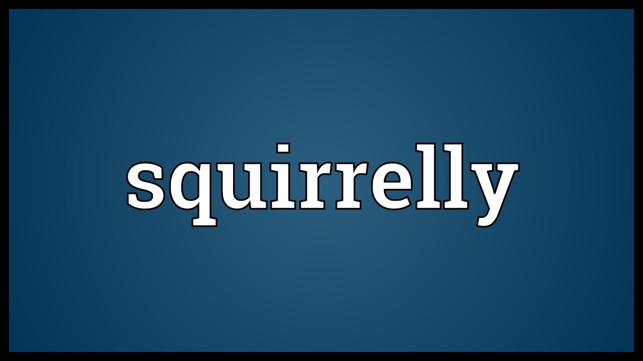 Squirrelly Meaning - YouTube