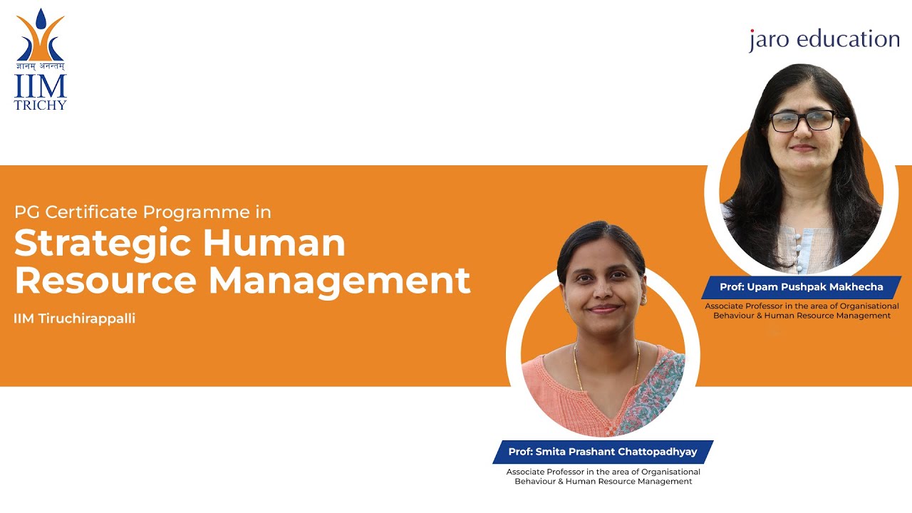 IIM Tiruchirappalli Strategic Human Resource Management Programme - YouTube