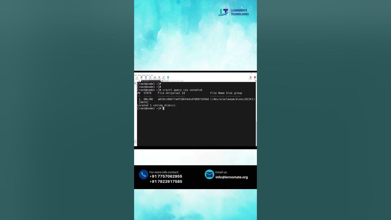 shorts How To Check Voting Disk Location learnomate Technologies shorts-how-to-check-voting-disk-location-learnomate-technologies