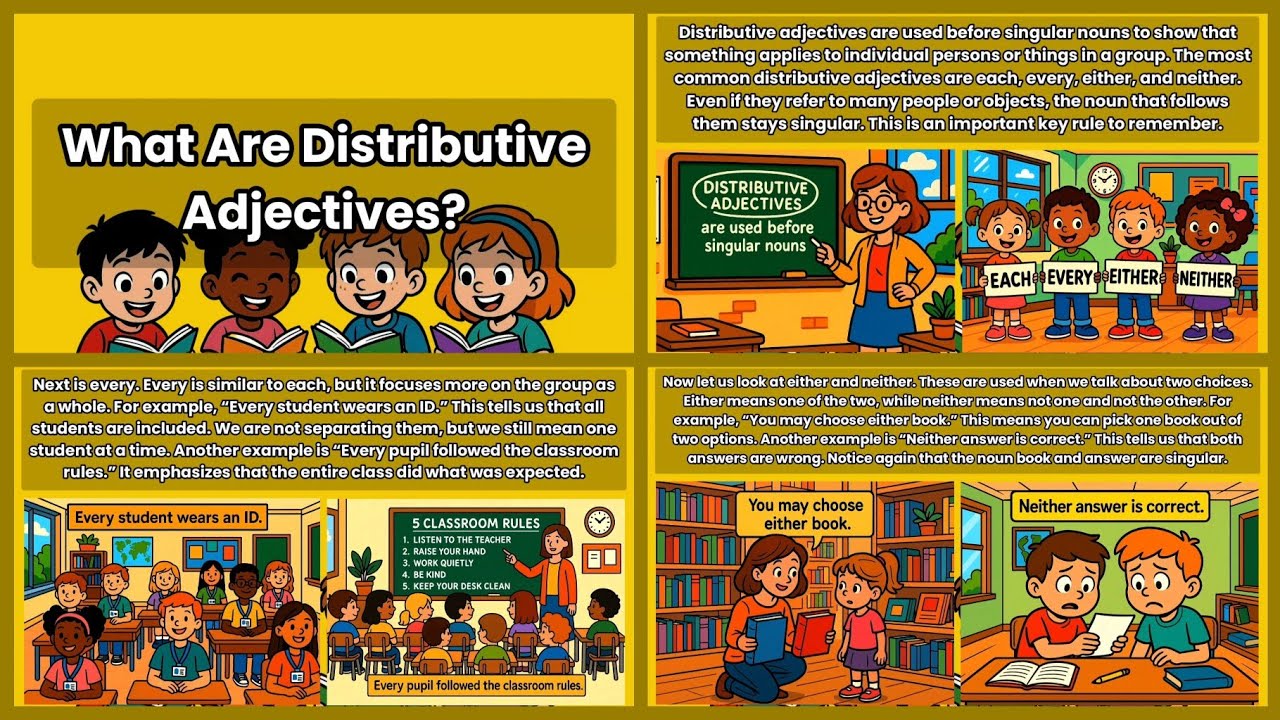 💟 (ENGLISH) What Are Distributive Adjectives? | #iQuestionPH - YouTube