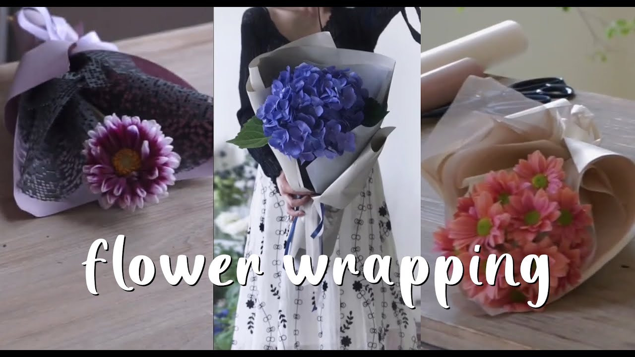 Multiple Flower Wrapping Tutorial | Flower Bouquet Wrapping Techniques & Ideas - YouTube