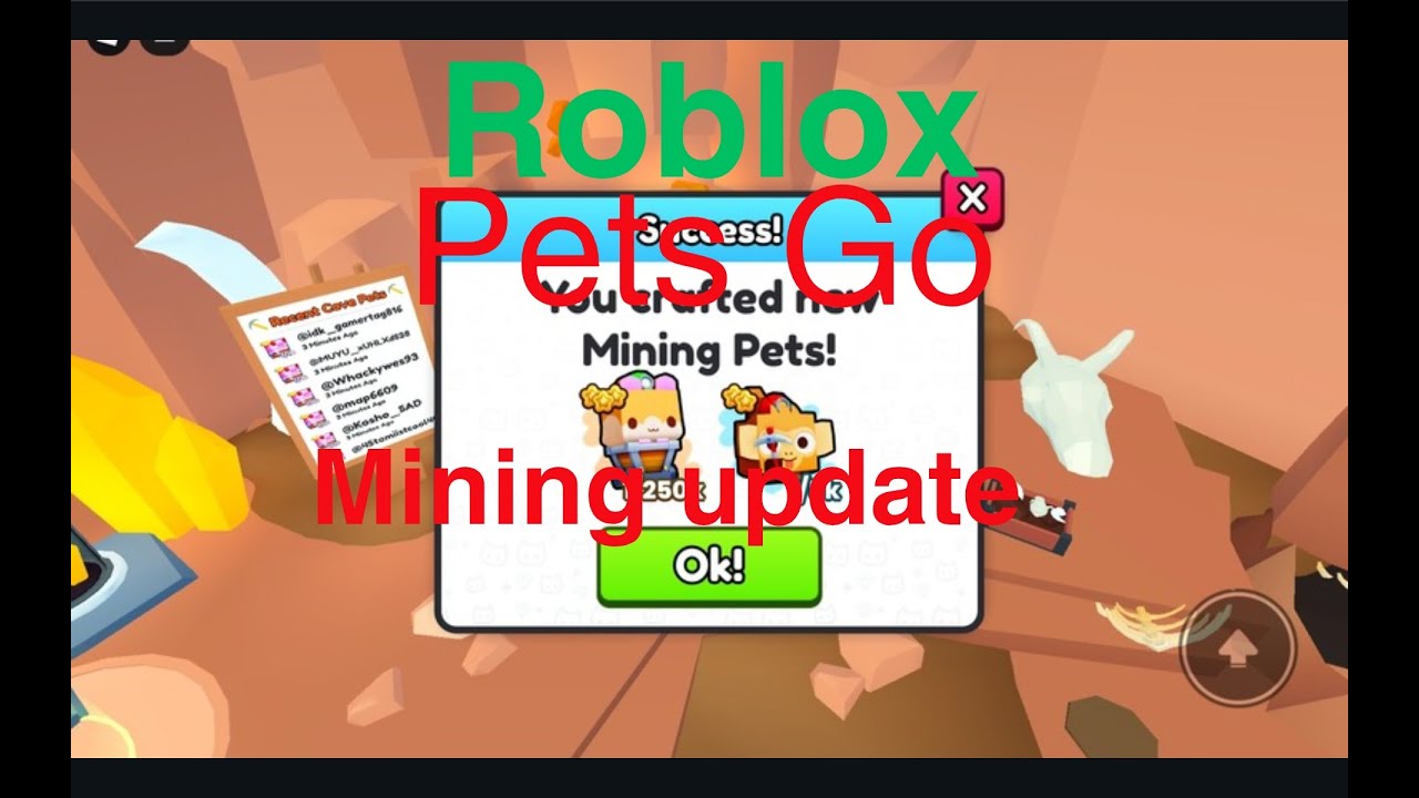 Roblox Pets go mining update. - YouTube