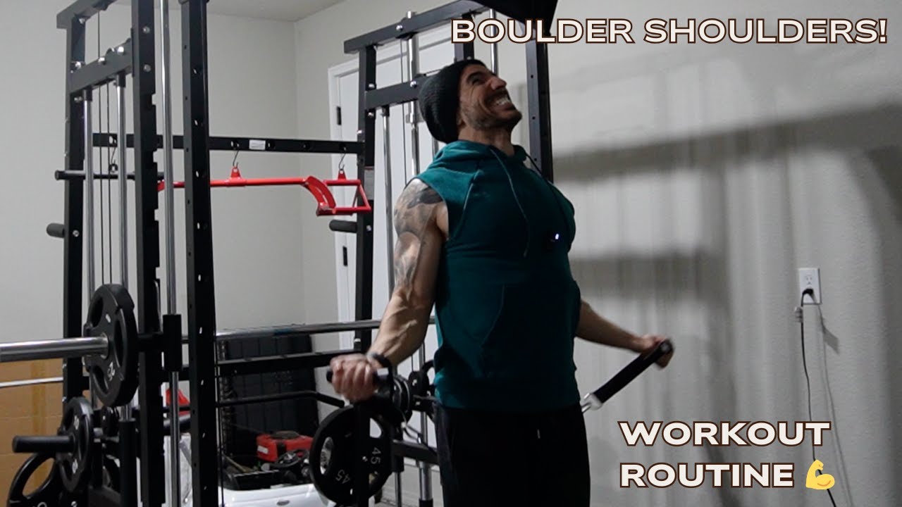 Boulder Shoulder Routine (quick and painful) BUT will get them growing ...