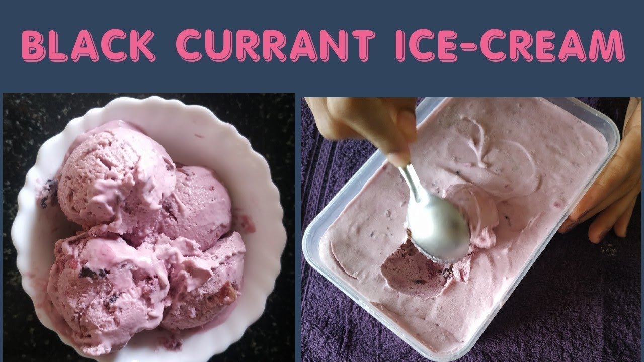 Black Currant Ice Cream Recipe | Ice Cream With Homemade Fruit Crush ...
