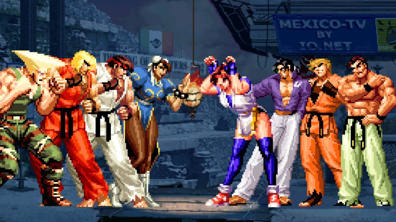KOF vs SF Street Fighter Hero Team vs Art of Fighting Team - YouTube