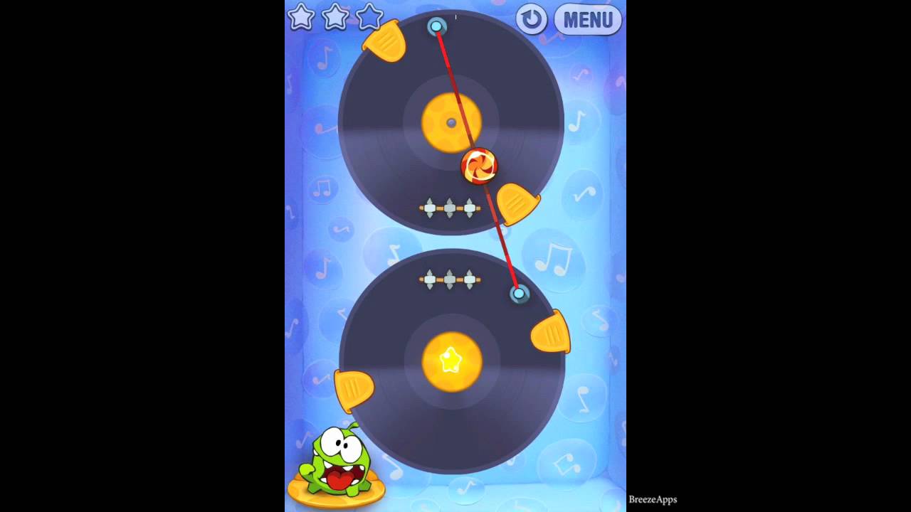 Cut the Rope DJ Box Level 11-3 Walkthrough 3 Star Gameplay - YouTube