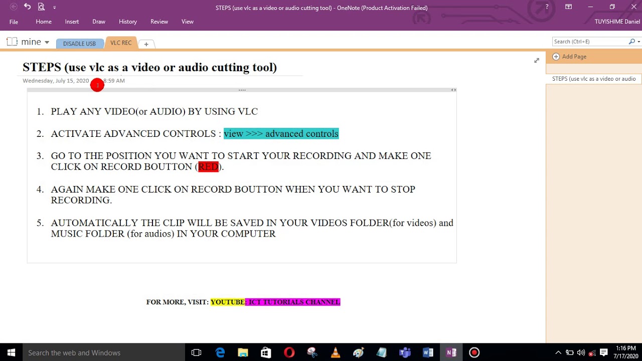 Use Vlc as a video or an audio cutting tool - YouTube