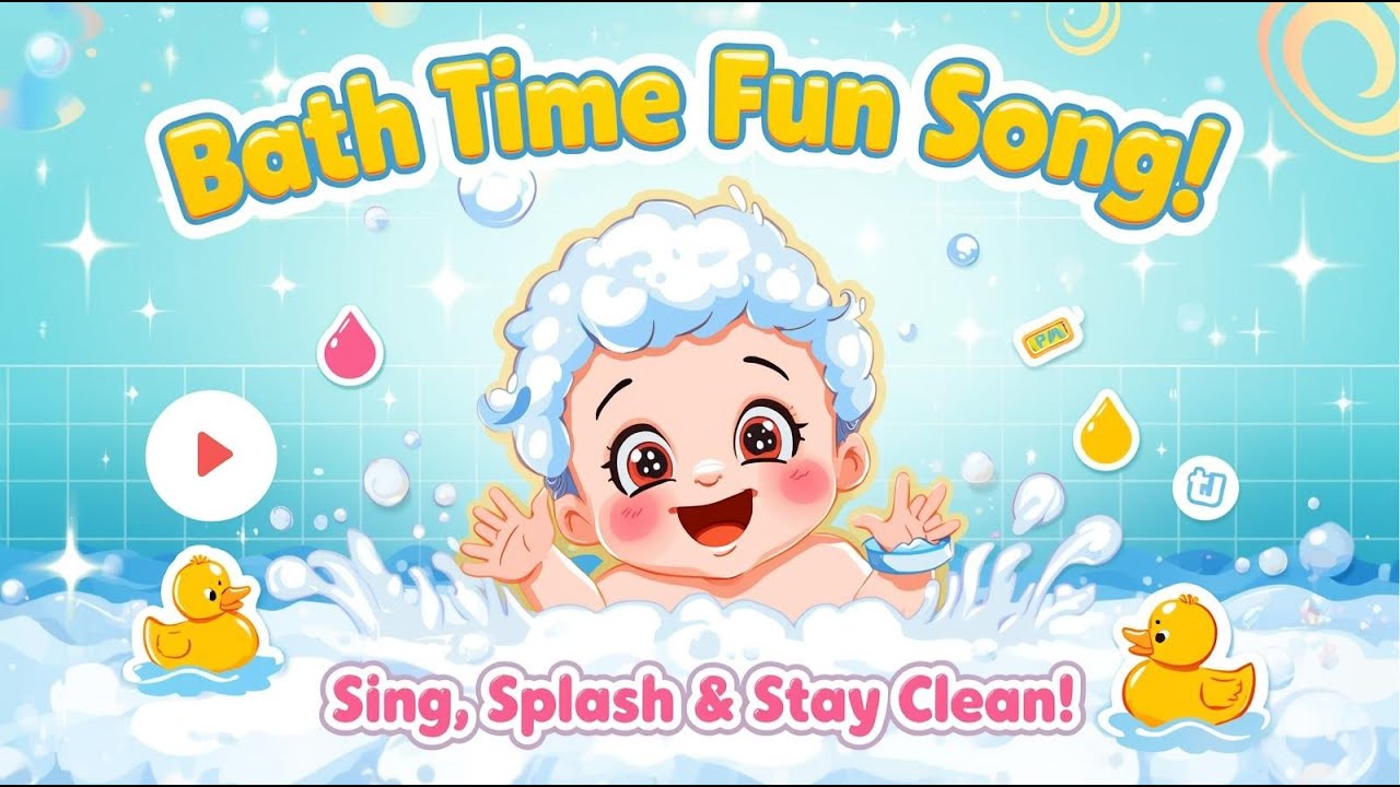 🛁 Bath Time Song for Kids 🎵 | Fun Bubble Wash 💦 & Hygiene Learning Song ...