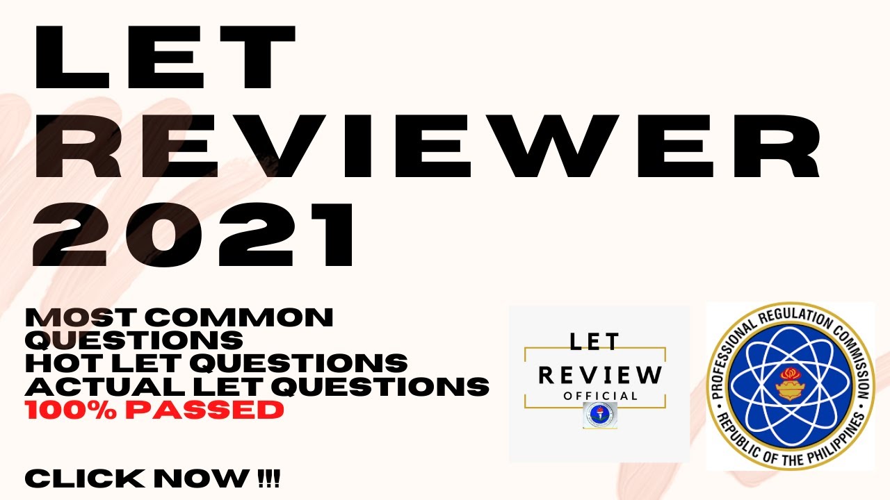 LET REVIEWER 2021 - YouTube