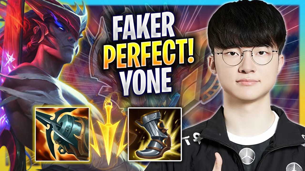 FAKER PERFECT GAME WITH YONE! - T1 Faker Plays Yone MID vs Akali ...
