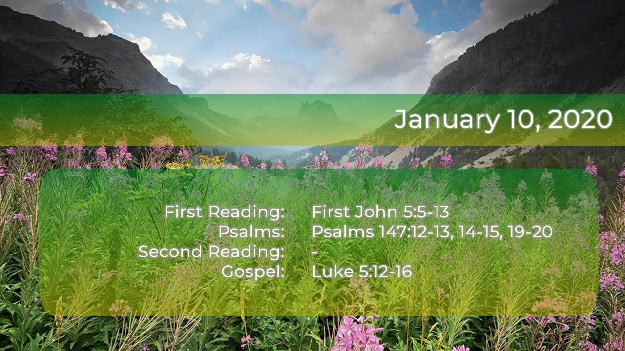DAILY BIBLE READINGS - JANUARY 10, 2020 - YouTube