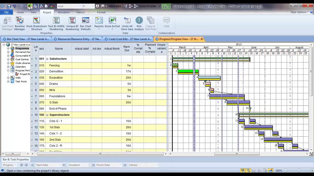 Asta Powerproject - Multiple Progress Periods - YouTube