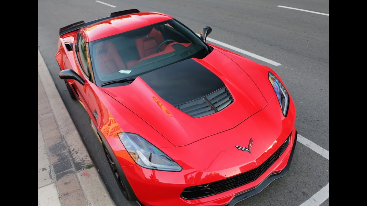 Red Corvette Stingray C7 Z06 - Loud Revving - YouTube