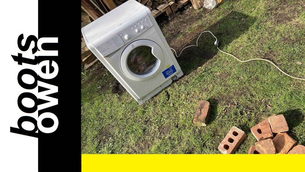Loads of bricks in a washing machine - YouTube