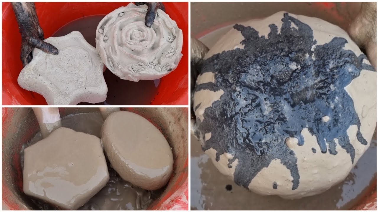 ASMR: Soft Fluffy Pure Clay Crumbling in Water 💦💦Mouthwatering ...