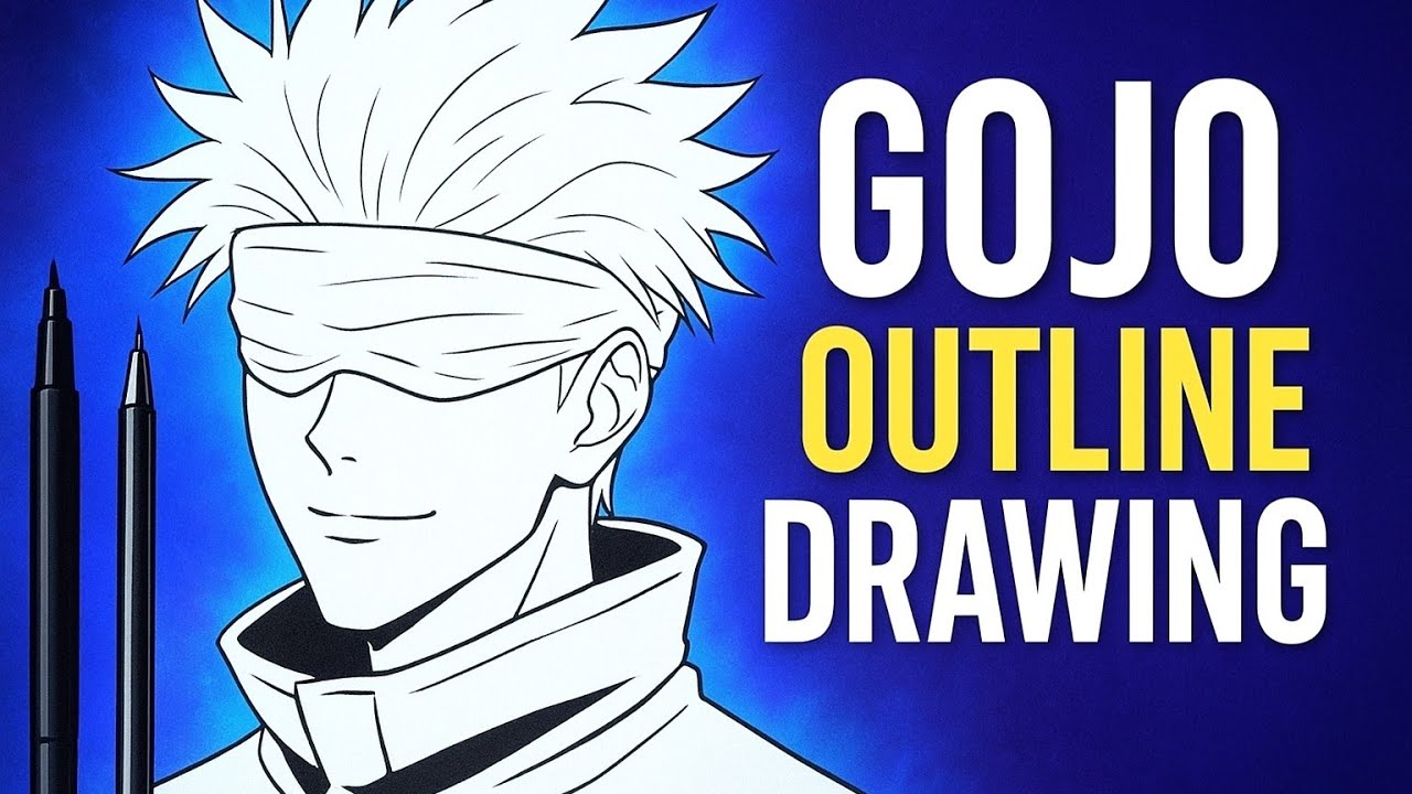 Learn to Draw Gojo Outline | Anime Drawing for Beginners - YouTube