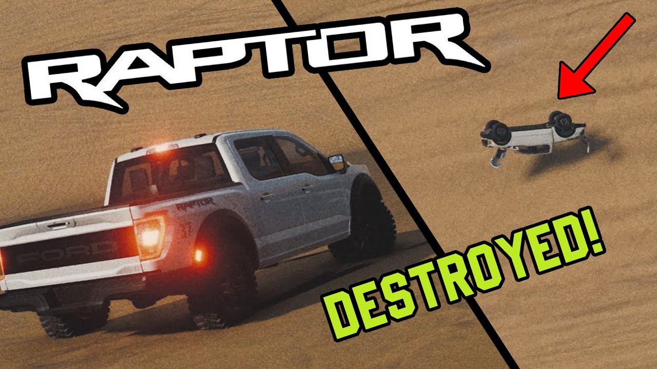 A new 2023 F-150 Raptor was destroyed today after rolling down a large ...