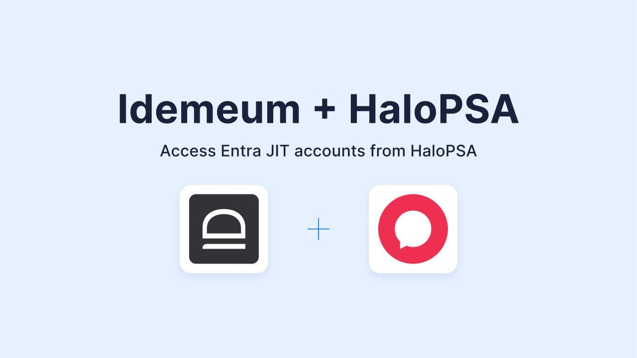 HaloPSA and idemeum just-in-time (JIT) accounts integration - YouTube
