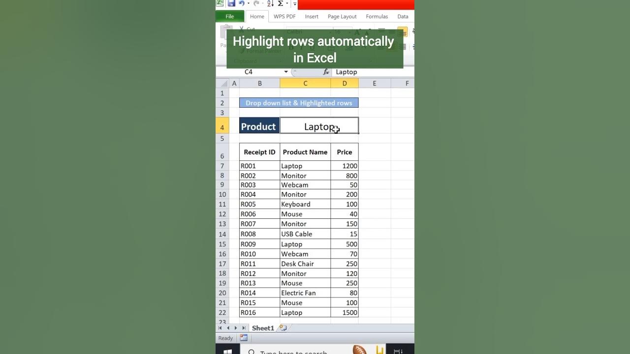 Highlight Rows with duplicate list in Excel #excelshorts #exceltips #trendingshorts # ...
