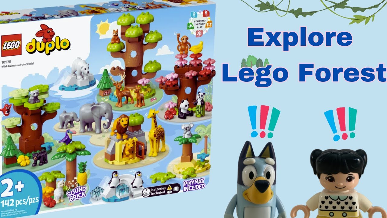 Building a Lego Forest with Proud, Bluey, and Peppa Pig: Elephants ...