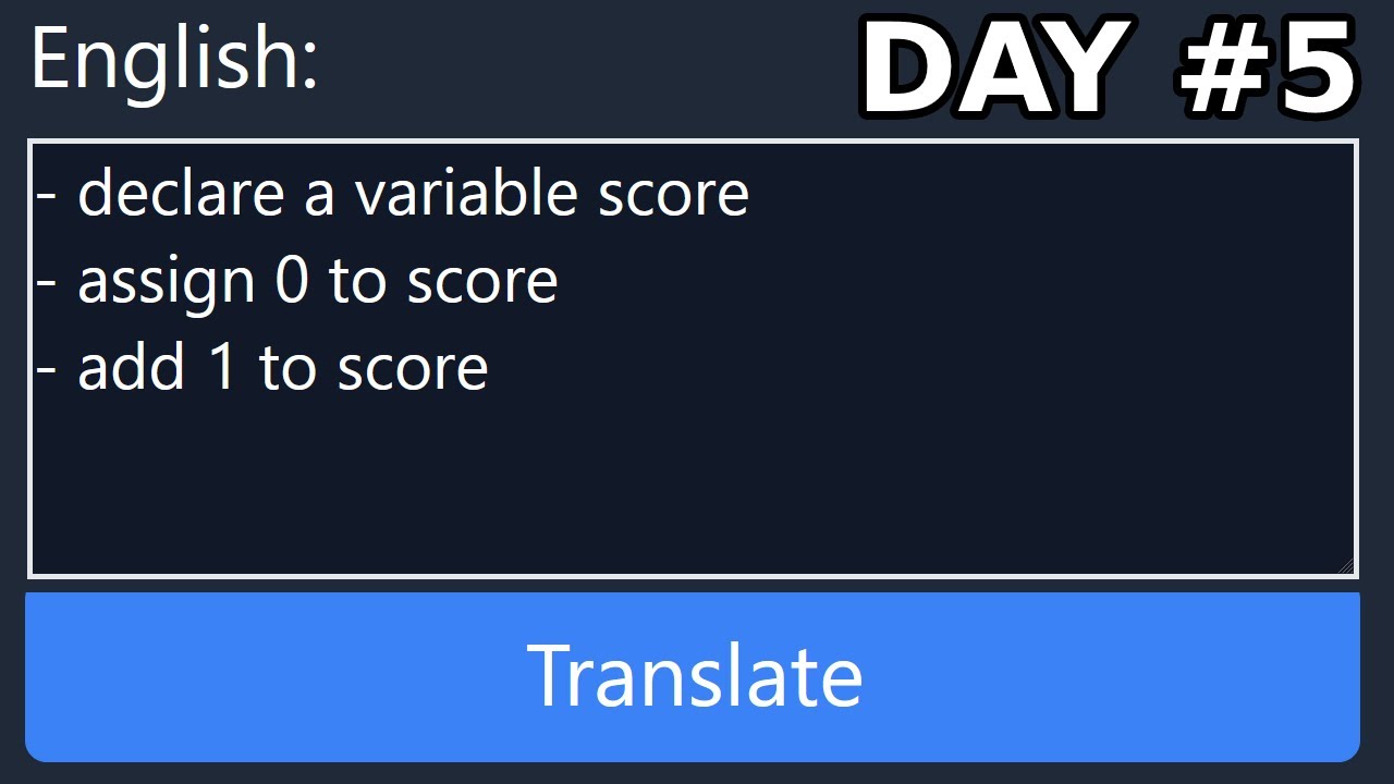 A Webpage That Translates English to Code: How I Did It - YouTube