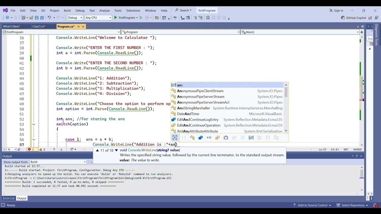 Build a C# Calculator using Do-While Loop !!!!!!! - YouTube