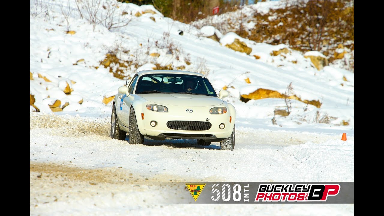 Snowy NC Miata Rallycross at 508 International - YouTube