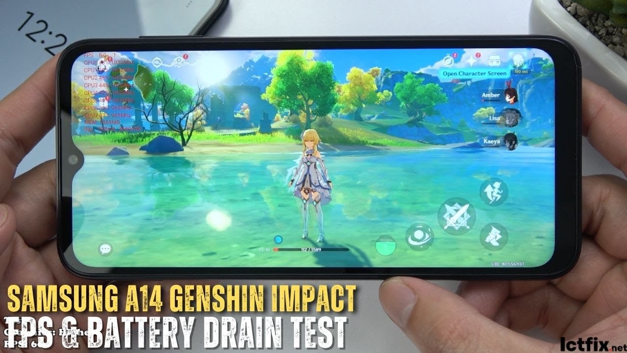 Samsung Galaxy A14 Genshin Impact Gaming test | Mediatek Dimensity 700 ...