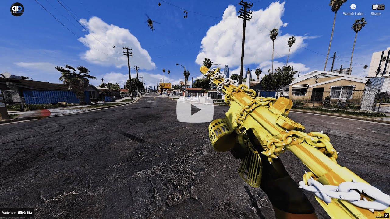 FiveM 1of1 Gun Custom AR15 SPIKESHINE GOLD | Rare FiveM Weapon Mod ...