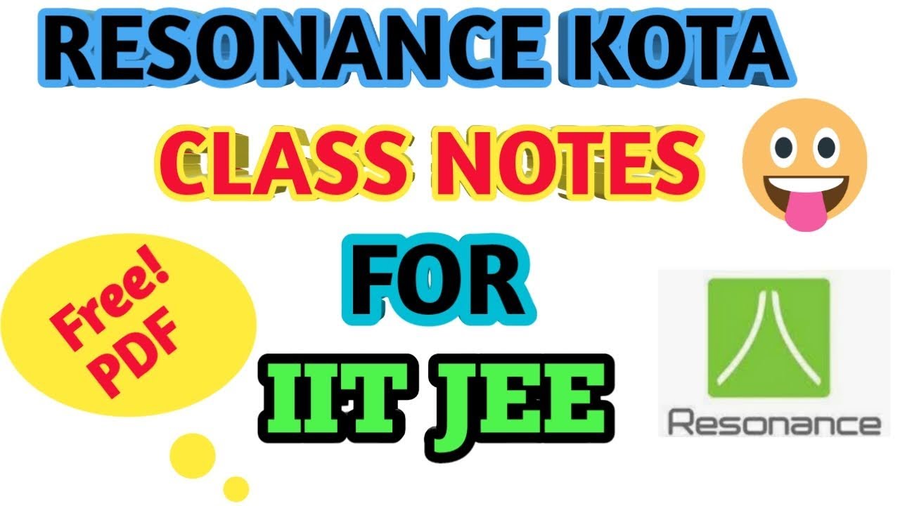 Resonance Kota Class Notes | JEE Mains and Advance | Free Kota notes ...