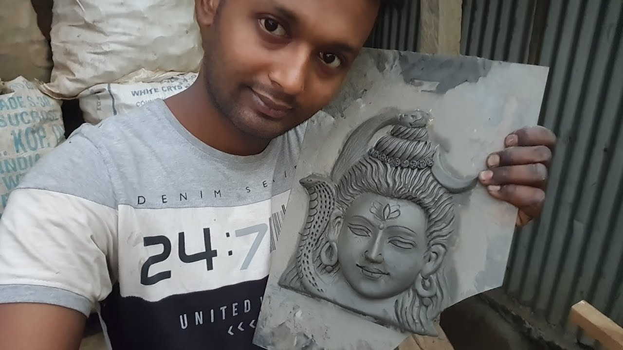 how to make Shiva God face in clay 🙏 शिव जी का मुंह बनाने का आसान और ...