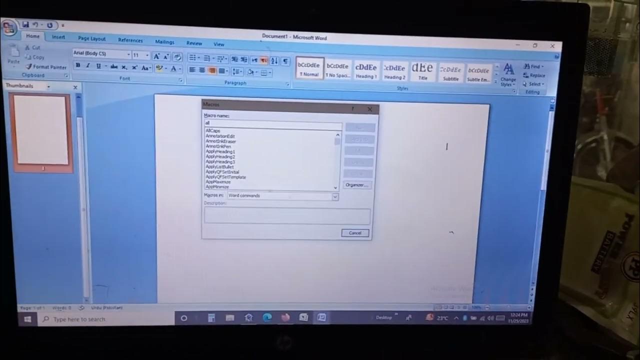 Microsoft word All command method Alt+f8 - YouTube