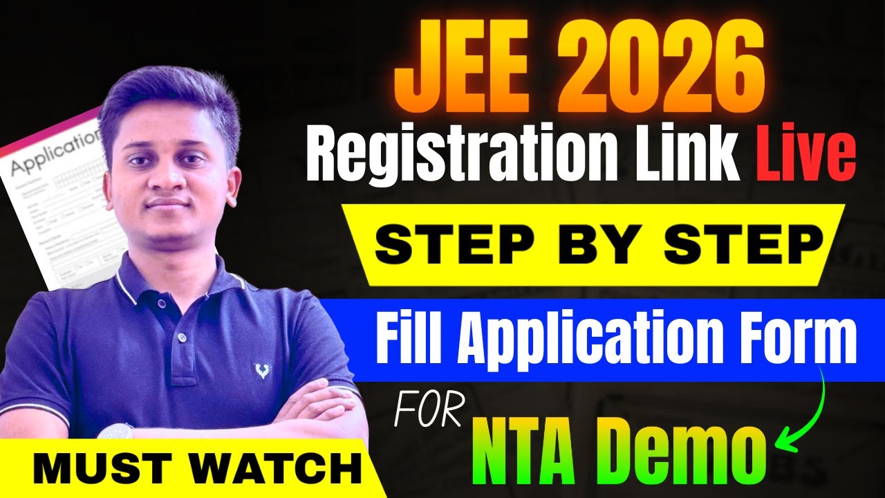 JEE Main 2026 Registration Demo Link Live 🔥 | Step-by-Step Form Filling ...