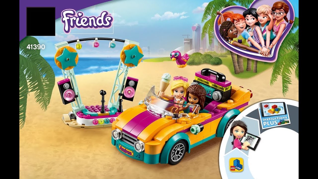 LEGO Friends 41390 Andrea's Car & Stage Building instructions - YouTube