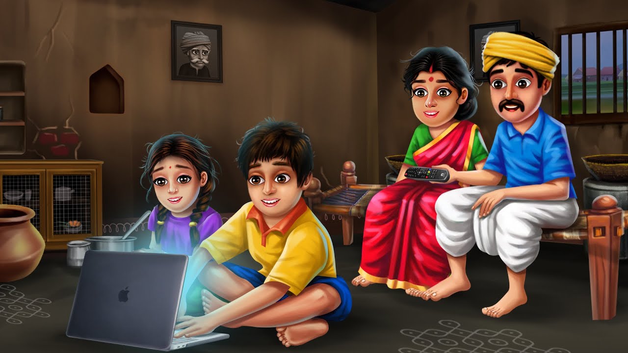 गरीब के घर लैपटॉप - Garib Poor Man's Laptop Story | Hindi Moral Stories ...