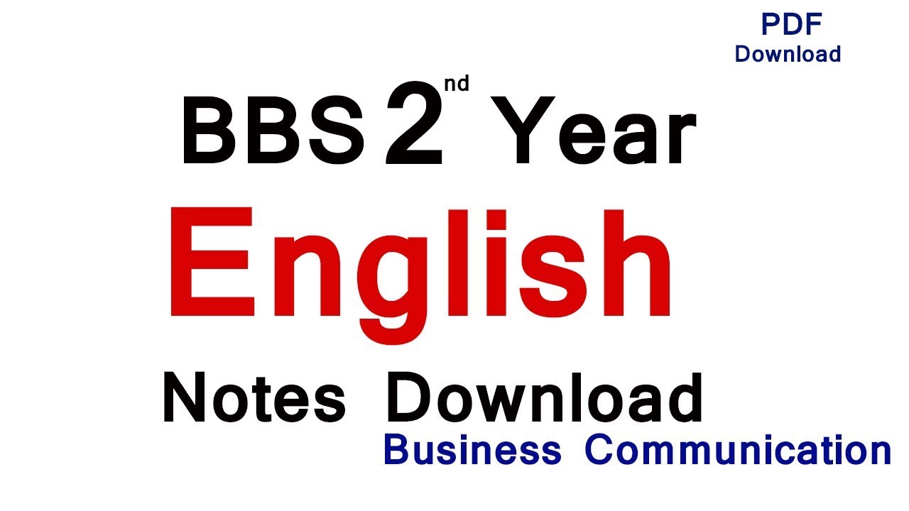Business Communication BBS 2nd year Complete Notes - YouTube