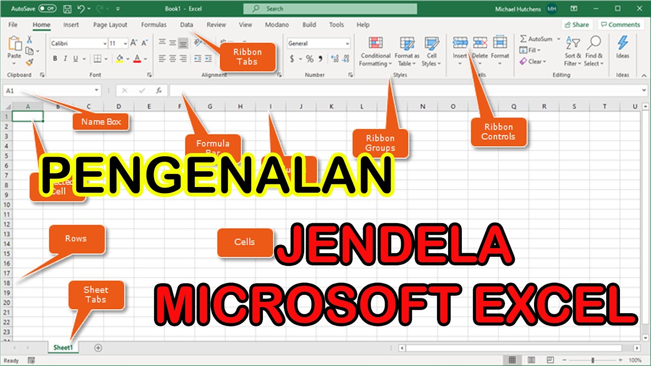 Pengenalan Jendela Microsoft Excel - #Part 1 - YouTube