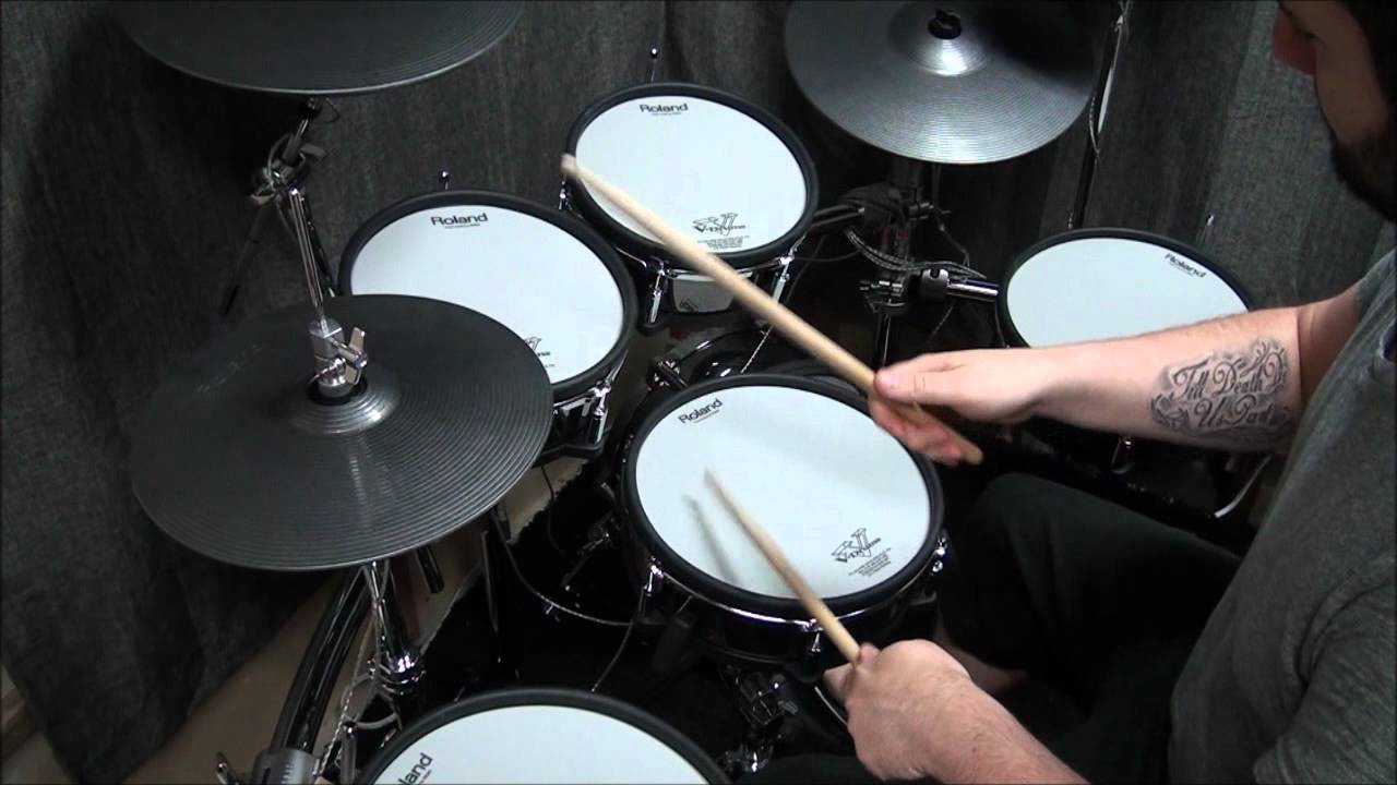 Applying the inverted double stroke to the drum kit - YouTube