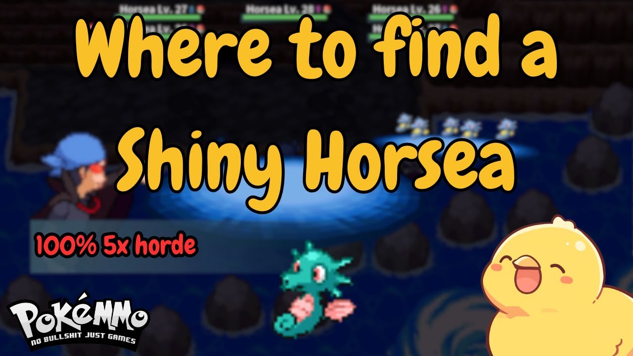 PokeMMO Guide on where to find a shiny Horsea - YouTube