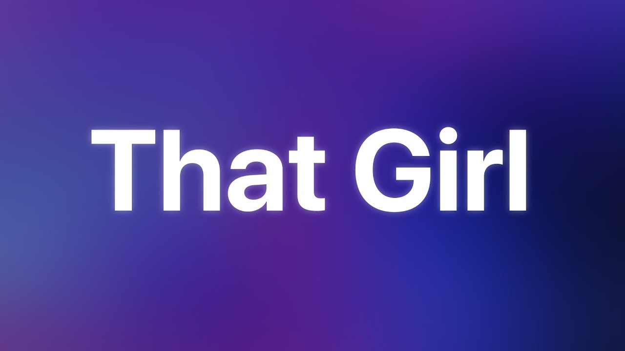 Olly Murs - That Girl (Lyrics) 🎧 - YouTube