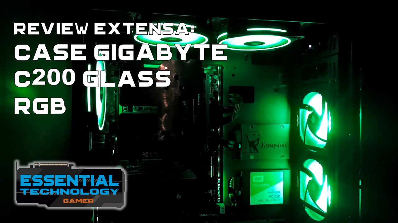 REVIEW CASE GIGABYTE C200 GLASS RGB - YouTube