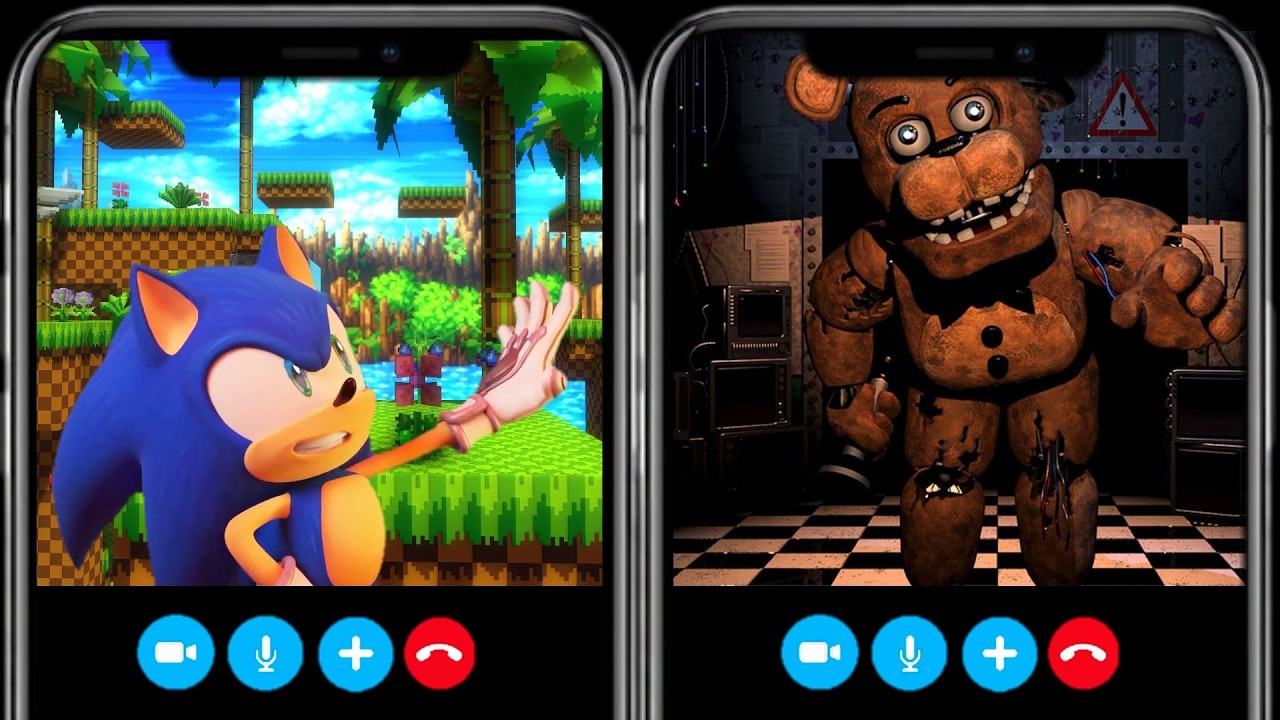 😱 Boo! Sonic Calls Freddy Fazbear & SpongeBob and Pulls Off the ...