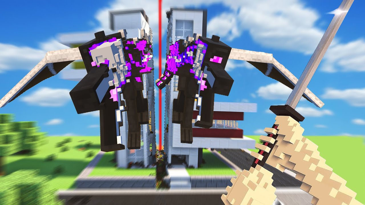 Ultra Realistic Minecraft ENDER DRAGON destruction - YouTube