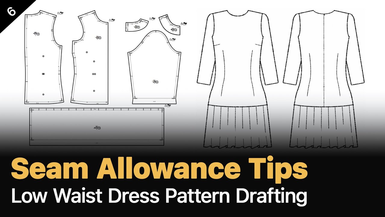 How to Cut Patterns for This Low Waist Dress [Pattern Making Tutorial ...