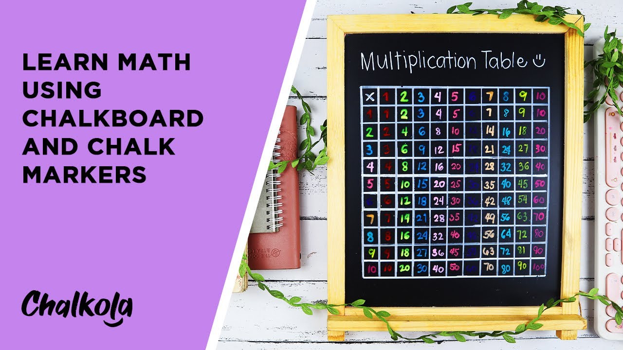 How To Create A Multiplication Table On Chalkboard | Tutorial For Kids ...