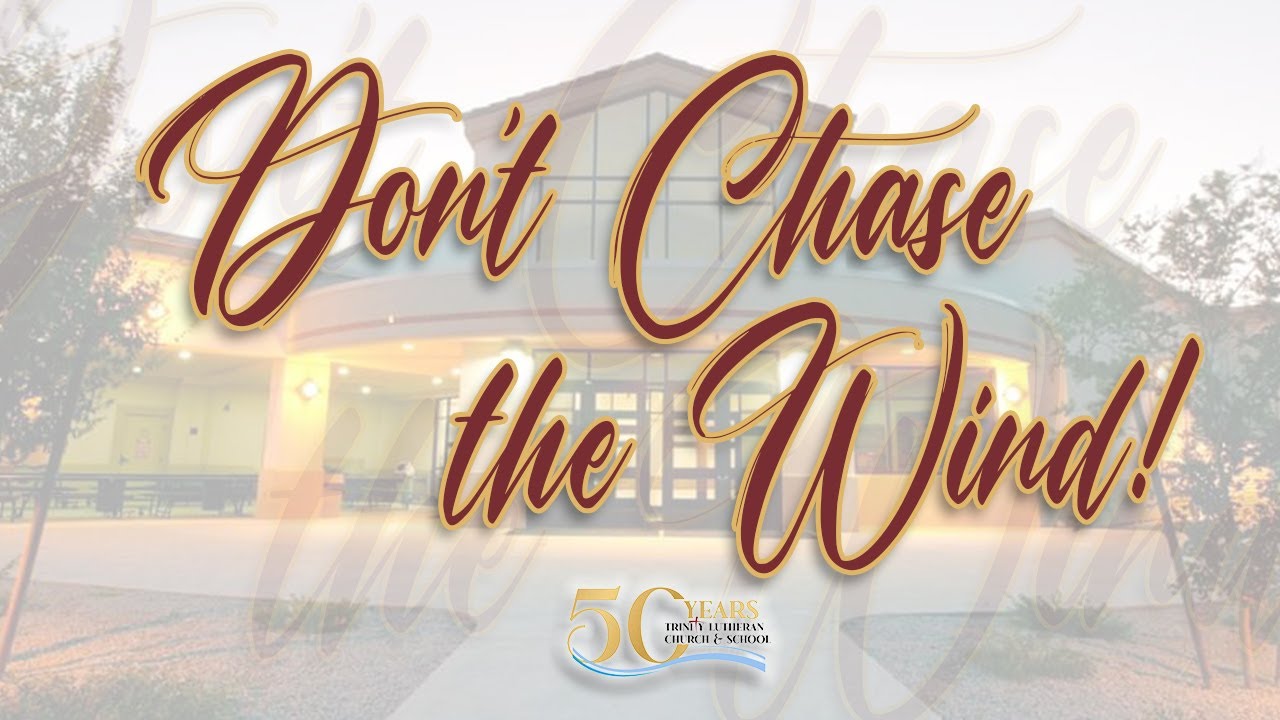 Don't Chase The Wind | Sign Language | Sept 29, 2024 - YouTube