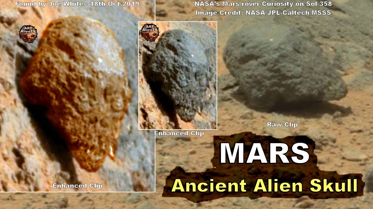 Ancient Alien Skull Found on MARS ! Close Up. ArtAlienTV (R) - YouTube