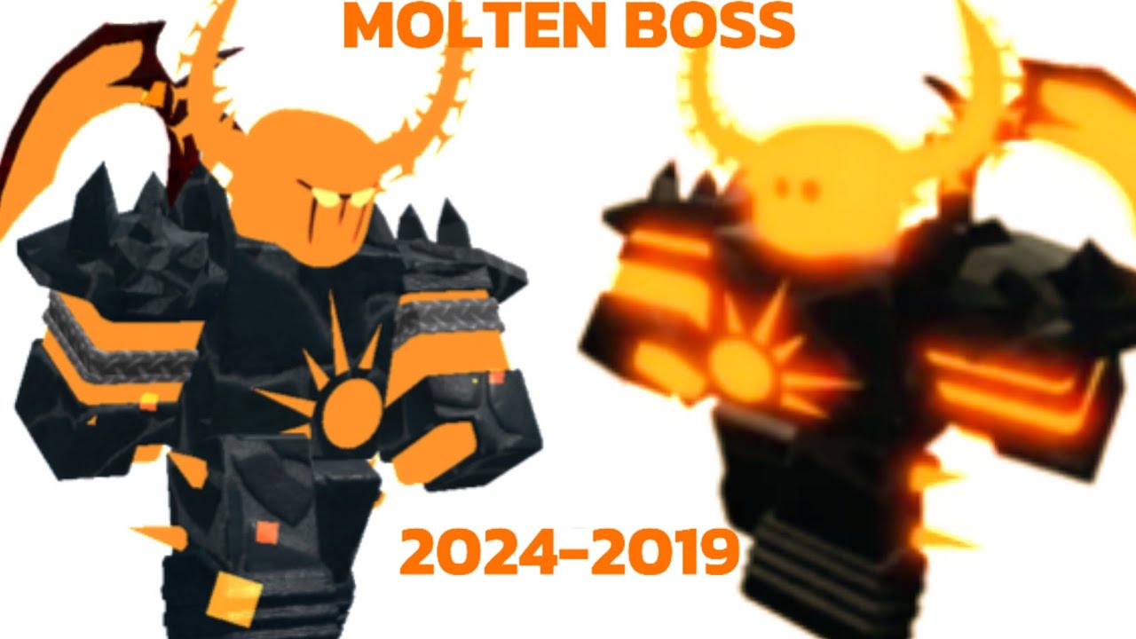 The before and after of the molten boss🌋🌋 2019-2024 Tower defense ...