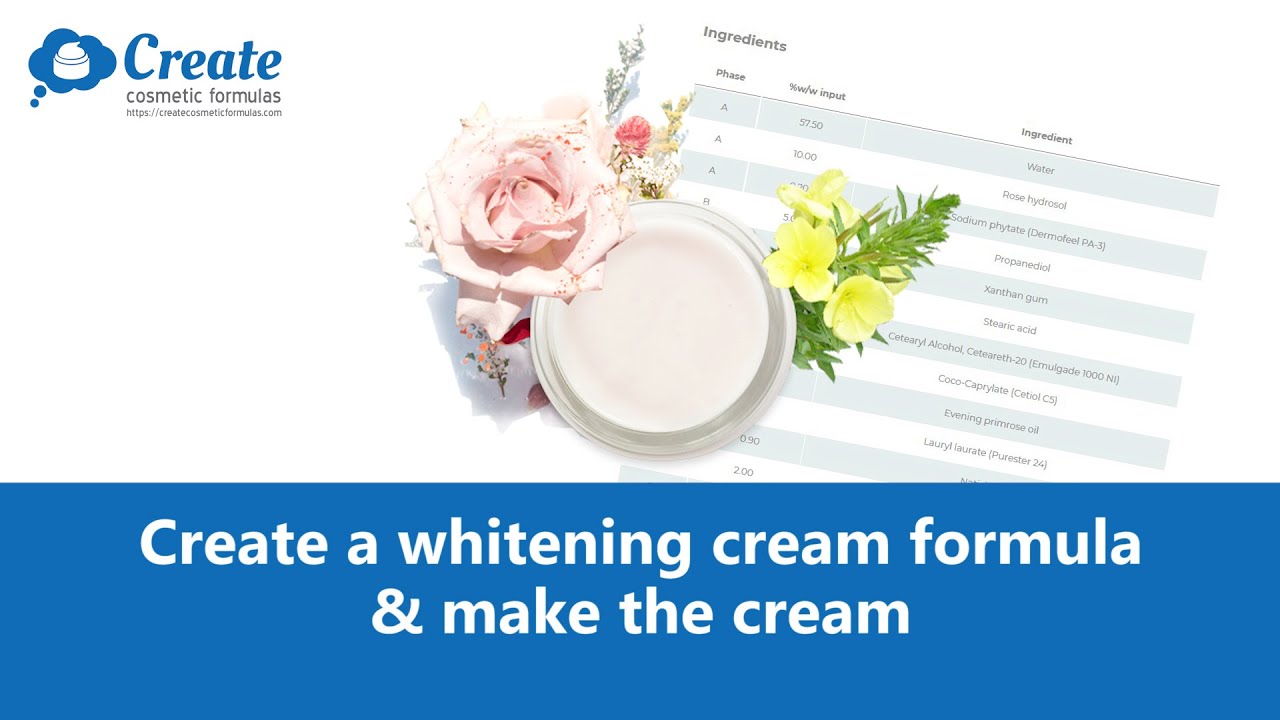 How to make a skin whitening lightening cream - YouTube